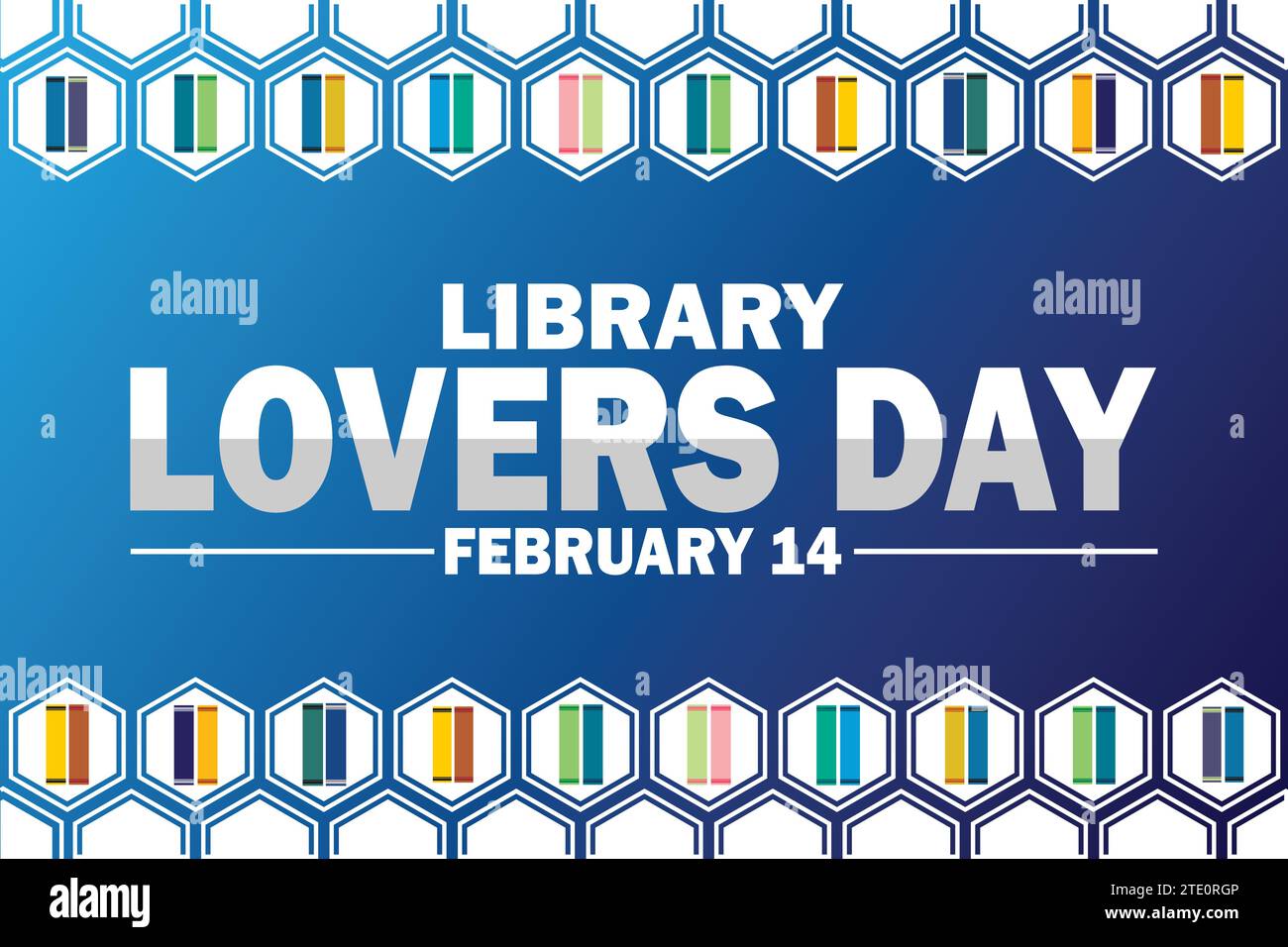 Library Lovers Day Vector illustration. February 14. Holiday concept ...
