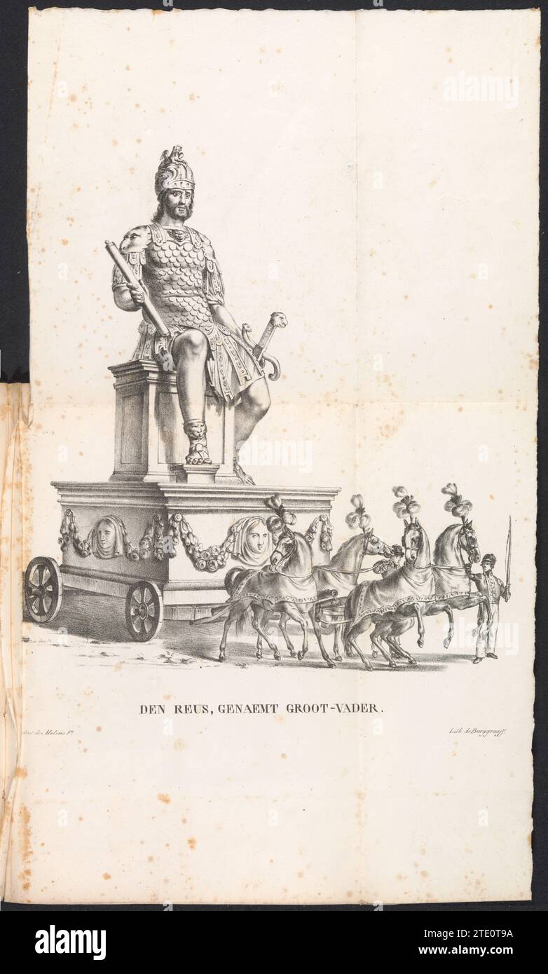 Giant grandfather in the parade for Saint Rombout, 1825, 1825 Floating ...