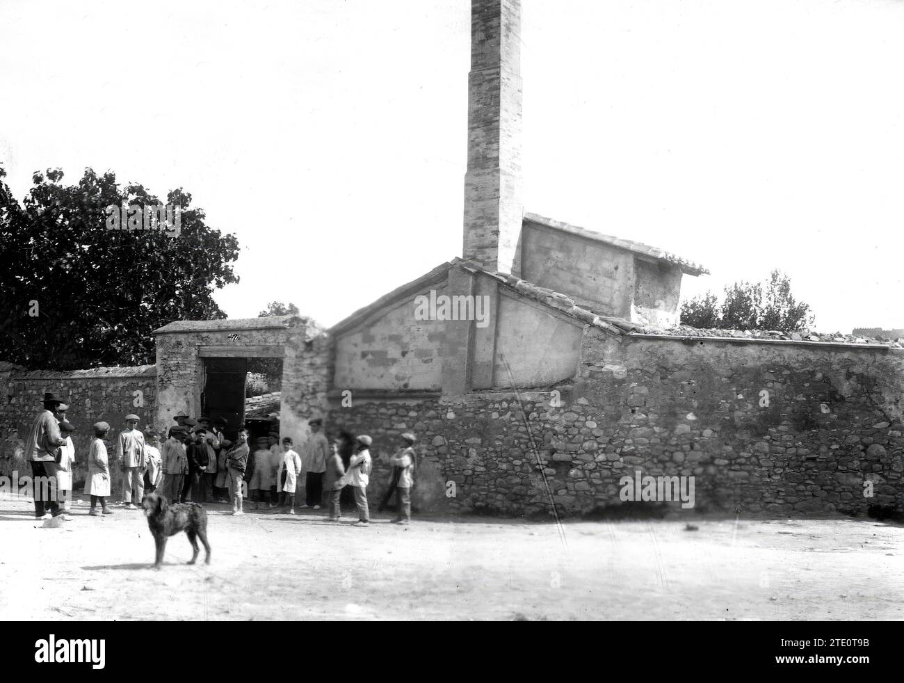 04/30/1913. A counterfeit currency factory in Sagunto. Exterior ...