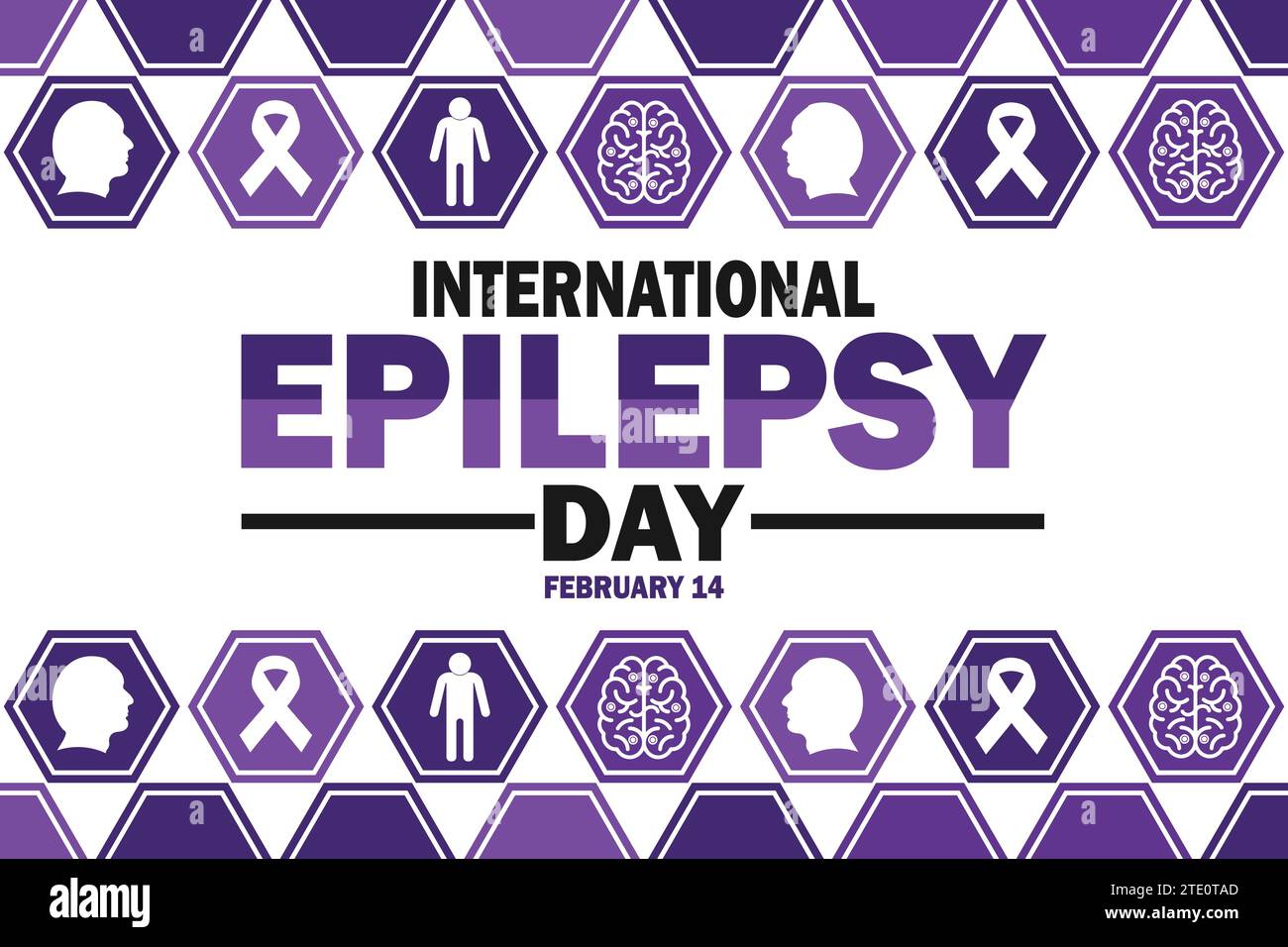 International Epilepsy Day Vector illustration. February 14. Suitable ...