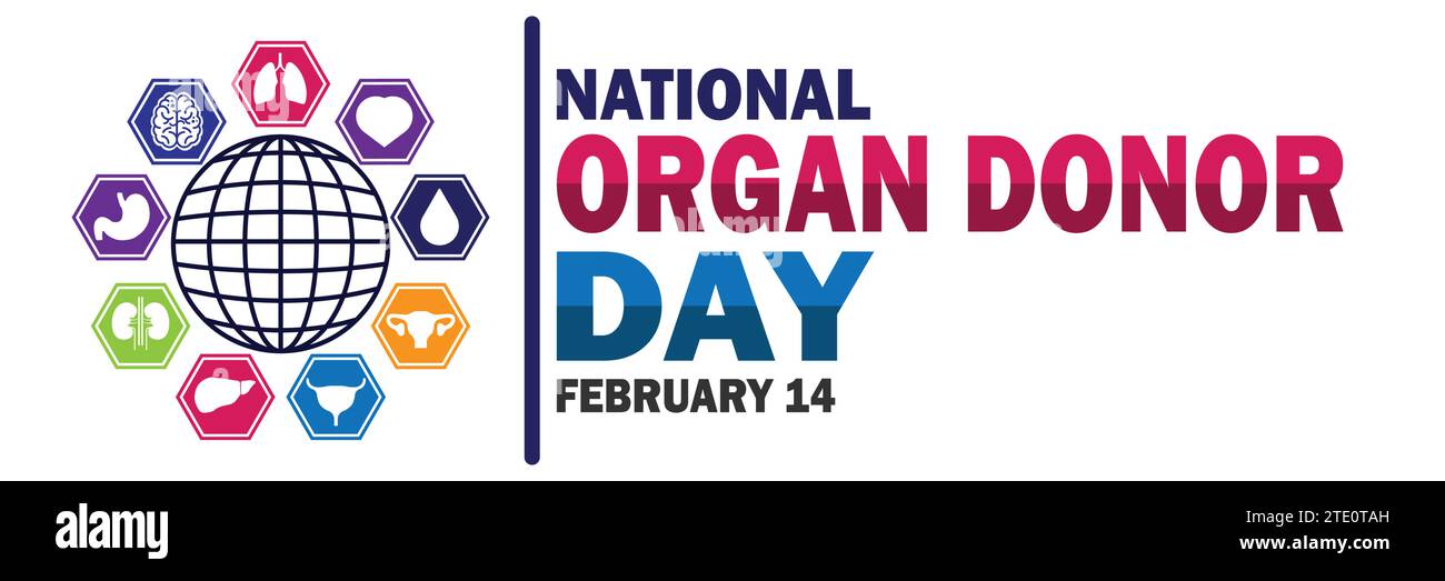 National Organ Donor Day Vector illustration. February 14. Holiday ...