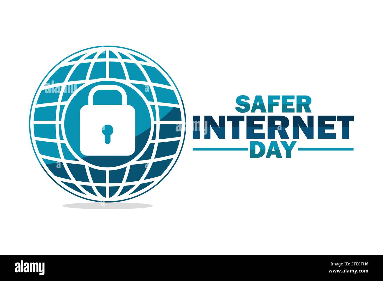 Safer Internet Day Vector illustration. Suitable for greeting card, poster and banner Stock ...