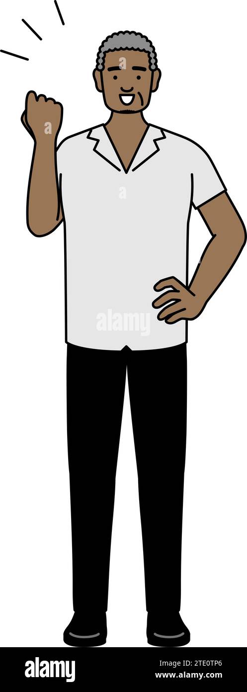 African senior man posing with guts, Vector Illustration Stock Vector ... African senior man posing with guts, Vector Illustration Stock Vector ...