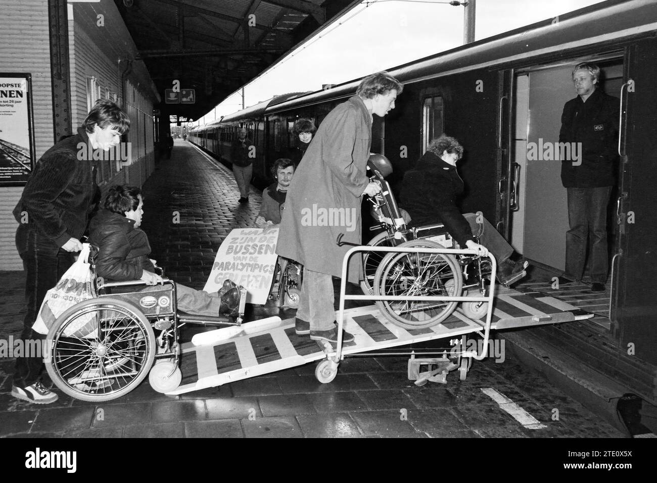 Group of disabled people, Zandvoort station, Invalids, Zandvoort ...