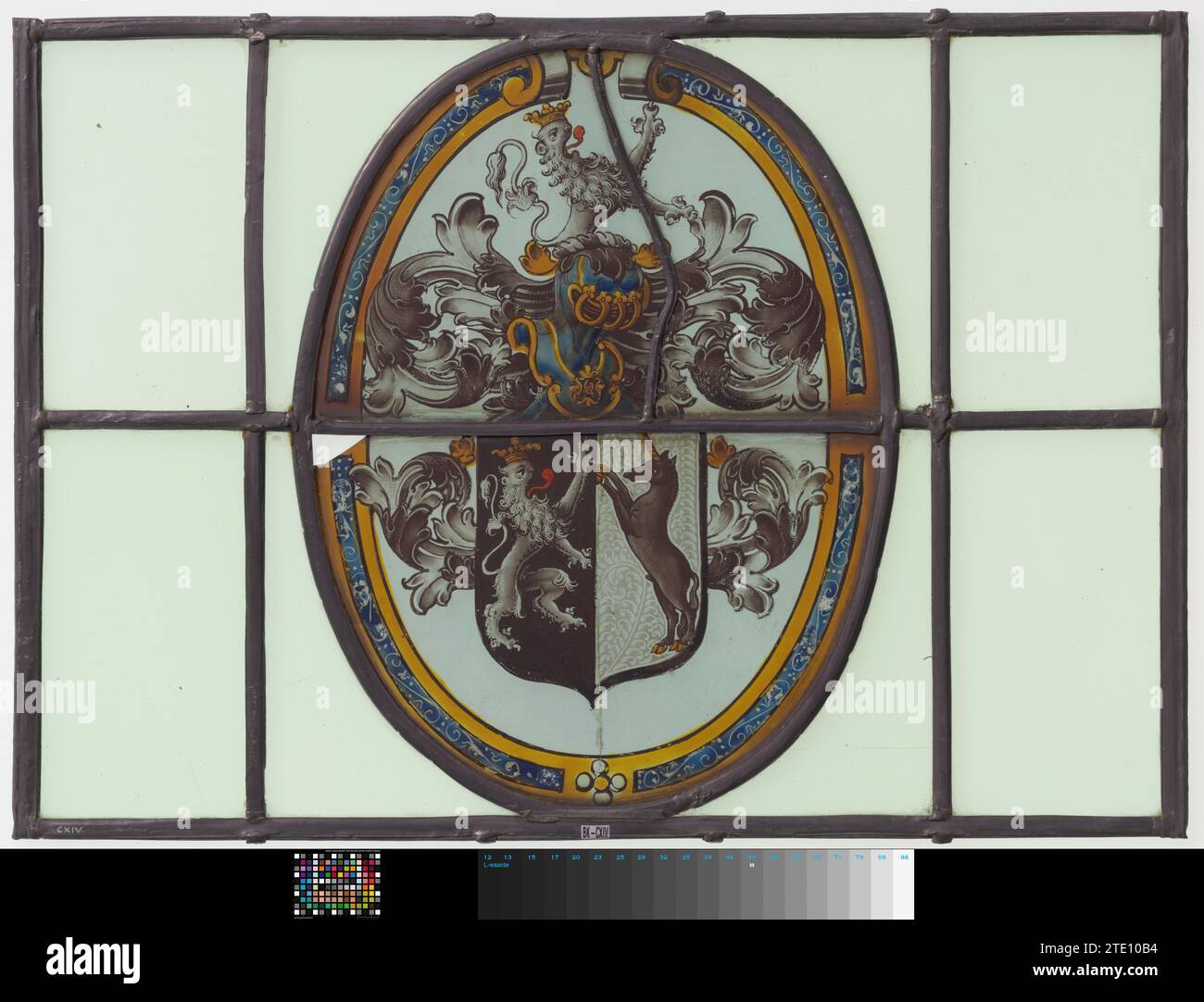 Weapon window with standing lion and unicorn, anonymous, c. 1650 - c ...