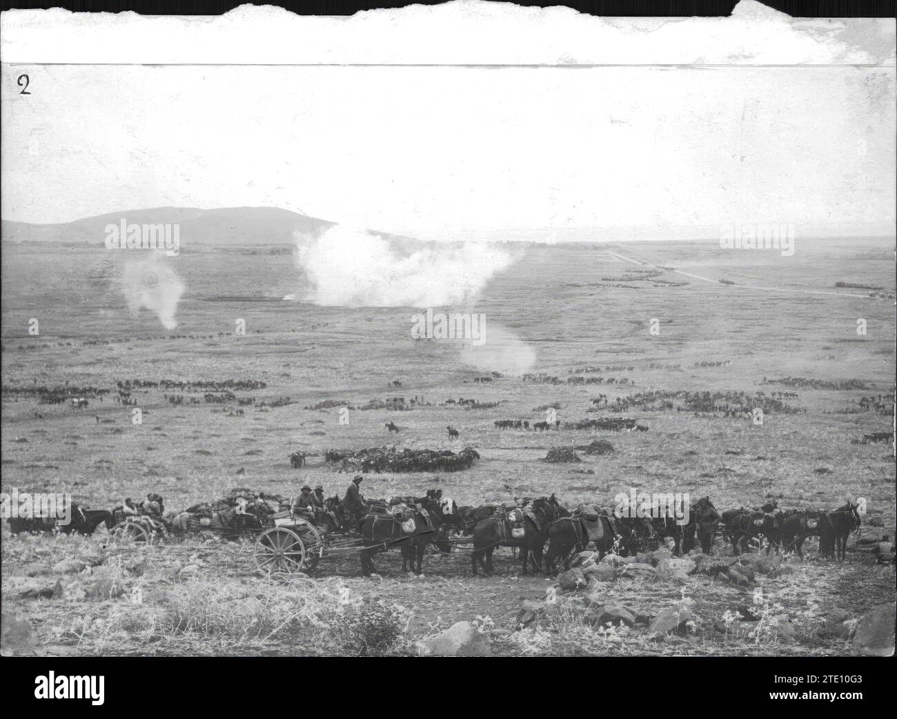 Melilla Campaign of 1909. Movement of Spanish troops in the vicinity of ...