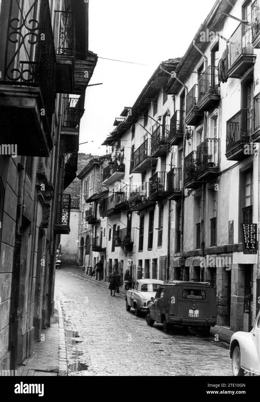 12/31/1966. One of the streets of the town Laredo (Cantabria). Credit ...