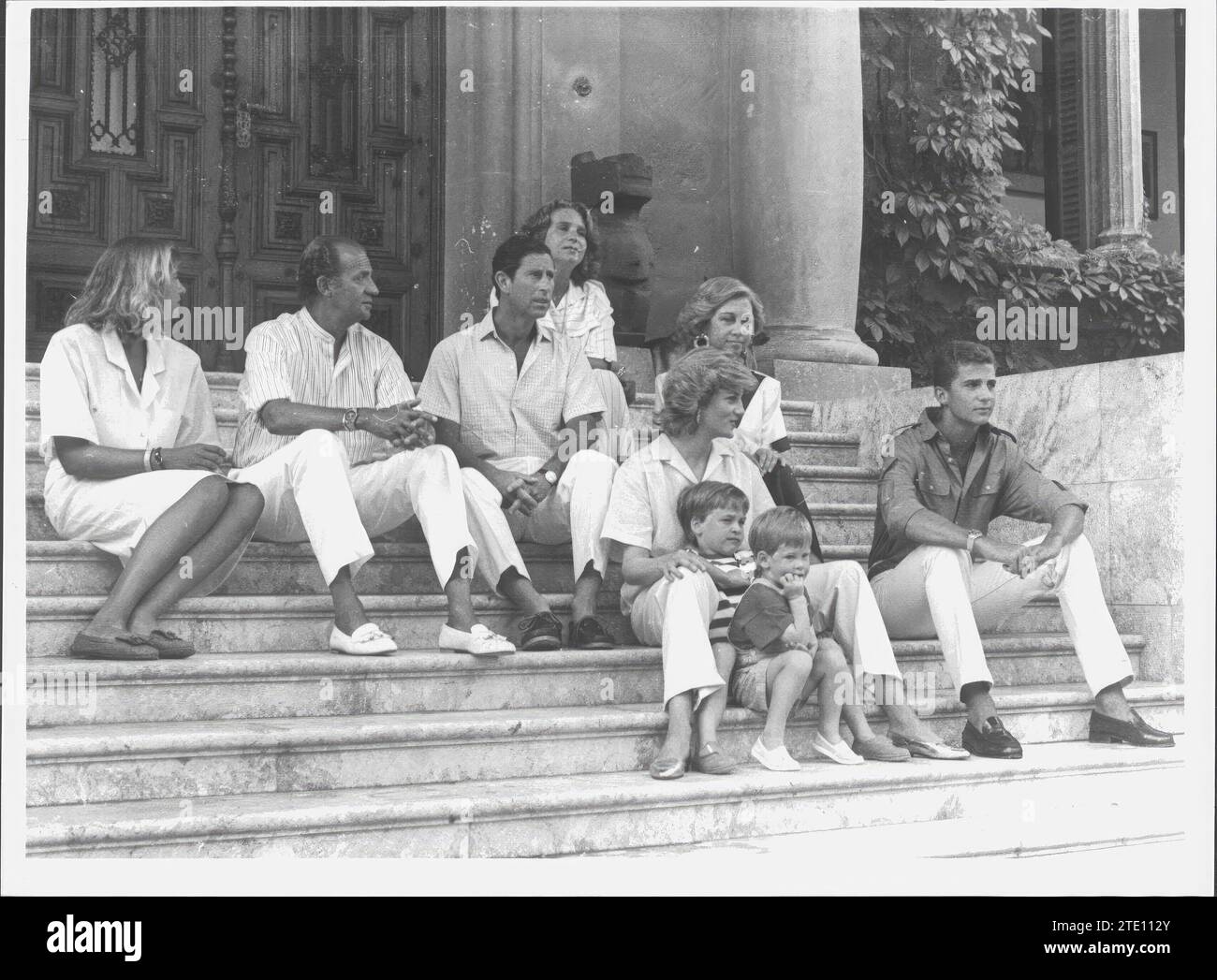 Marivent Palace, August 1987. The Spanish royal family with the Princes ...