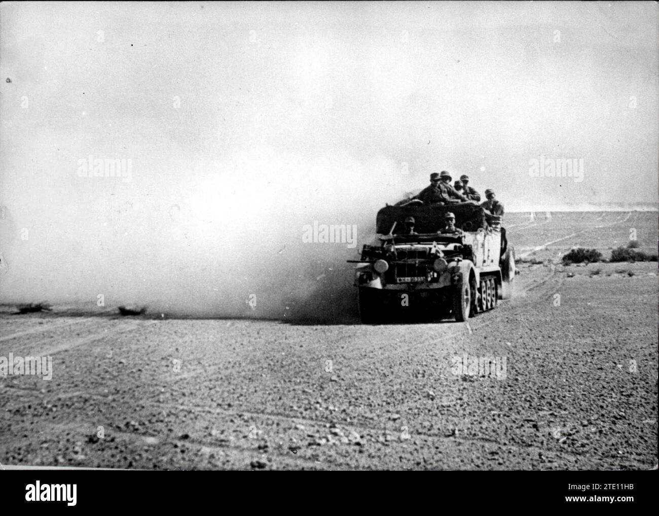 North Africa, November 1941. World War II. German forces, in the desert ...