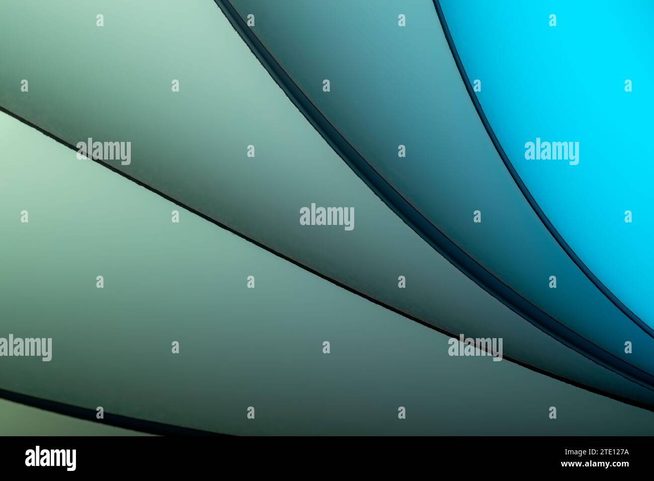 Sheets of folded paper photographed with two separate flashes and using ...