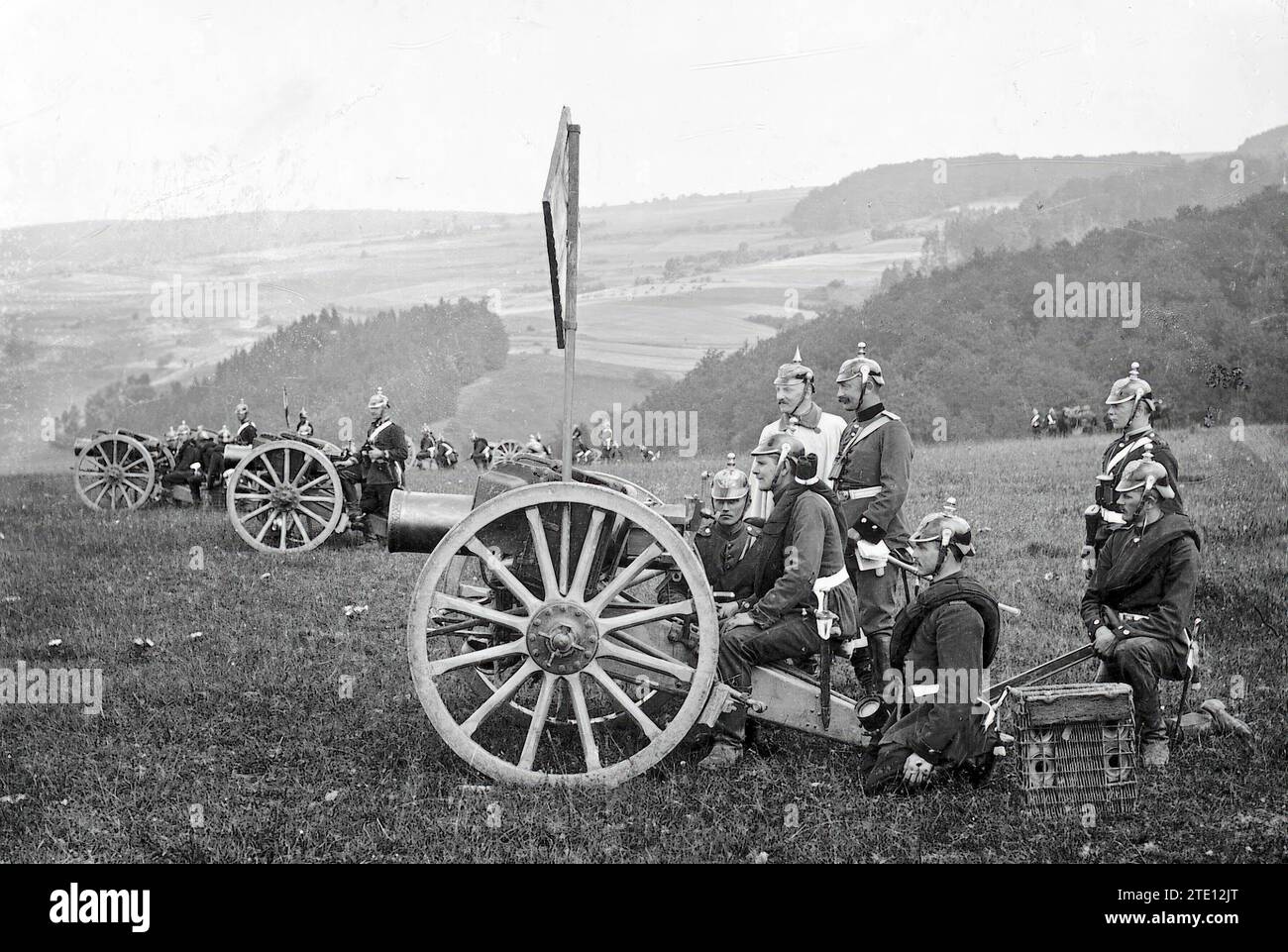 08/31/1911. German army maneuvers a battery of the newest cannons ...