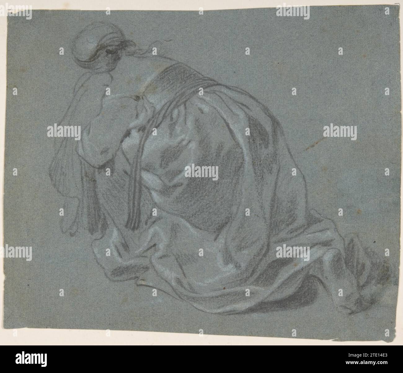 Weeping Woman Kneeling, Seen from Behind 1953 by Jacob Backer Stock ...