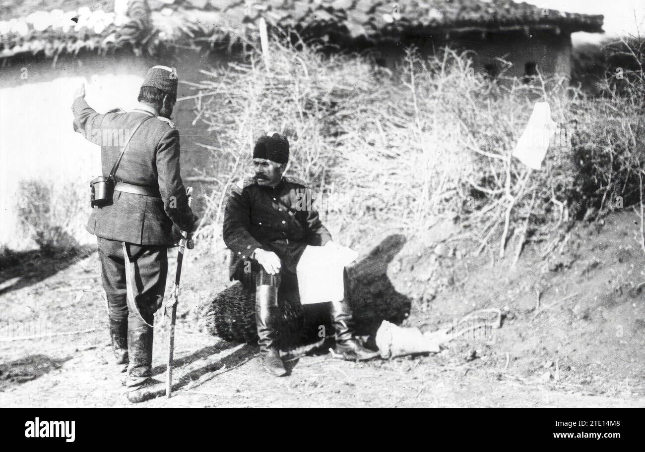 10/31/1912. Figures of War. General Salih-Pacha, head of the Turkish ...