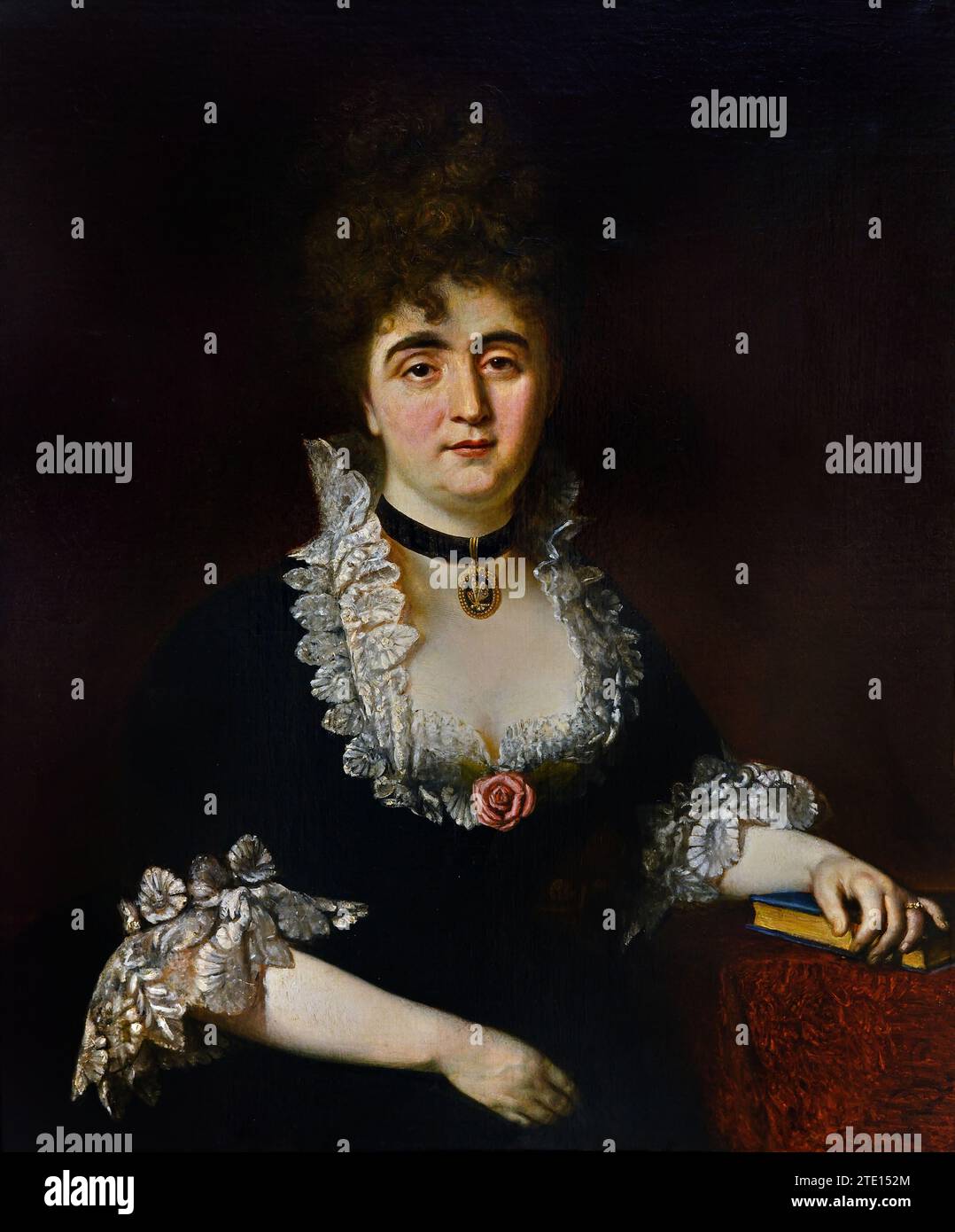 Xydias Nikolaos (1828 - 1909) Portrait of Woman, ca 1870 Painting 19ty ...
