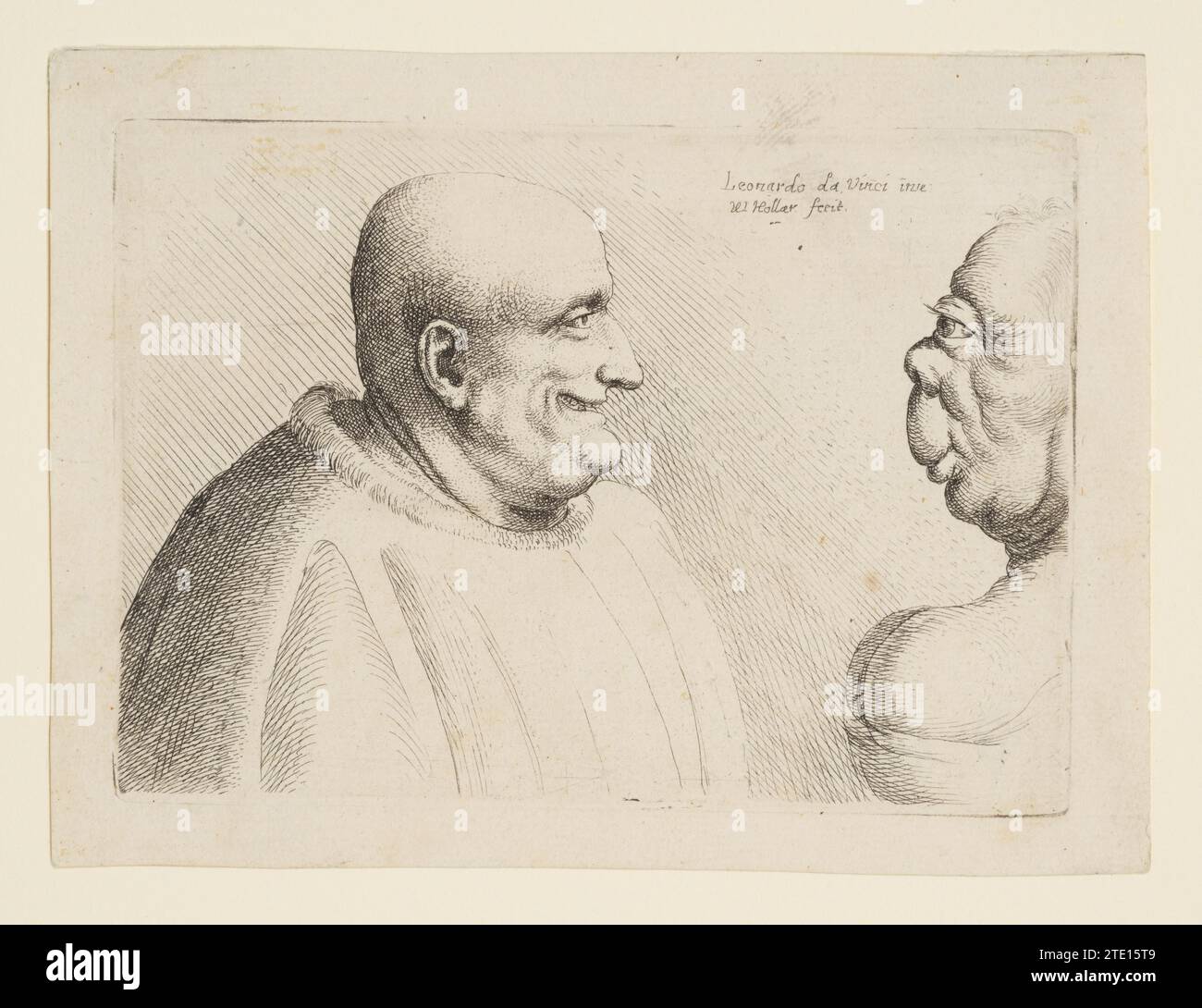 Two Deformed Heads Facing Inwards 2022 by Wenceslaus Hollar Stock Photo ...