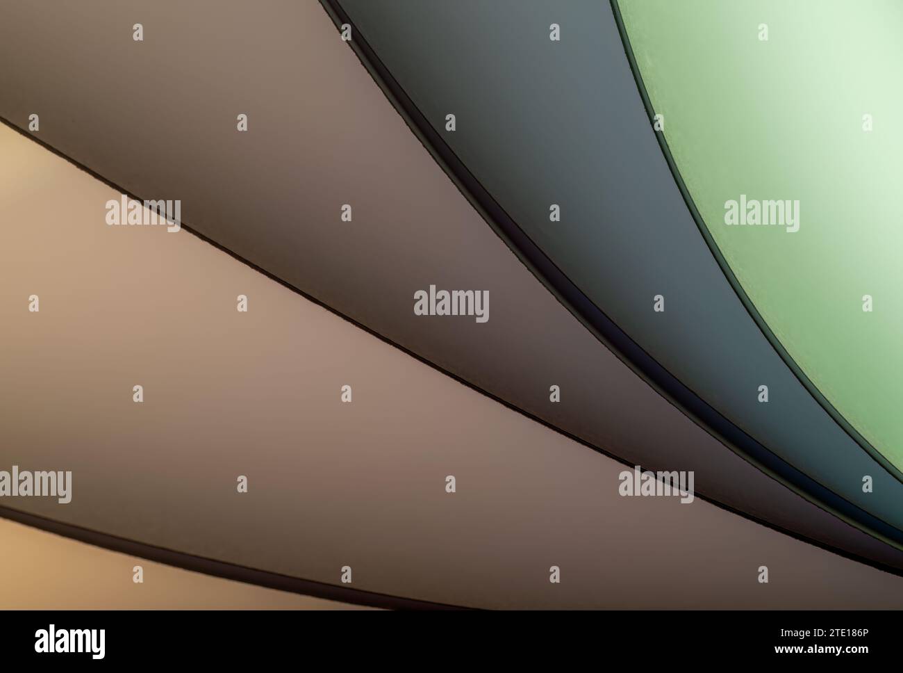 Sheets of folded paper photographed with two separate flashes and using ...