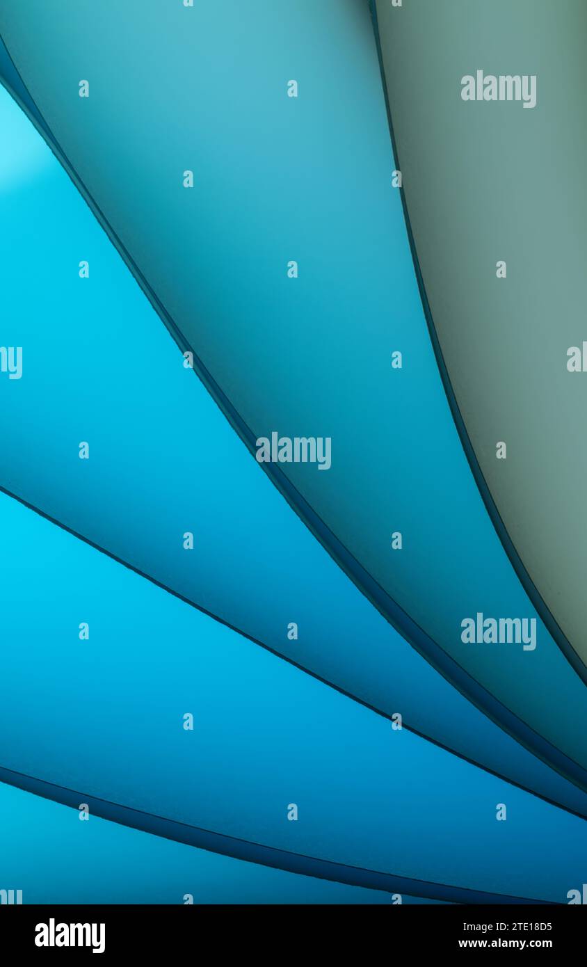 Sheets of folded paper photographed with two separate flashes and using ...