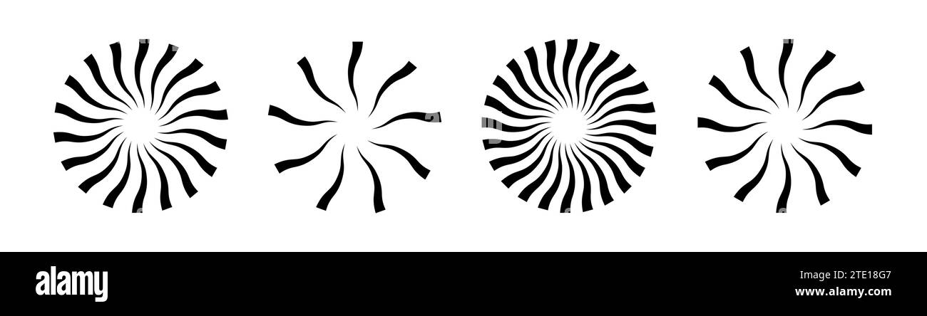 Starburst stripe round set. Ray lines emanate from the center of the ...