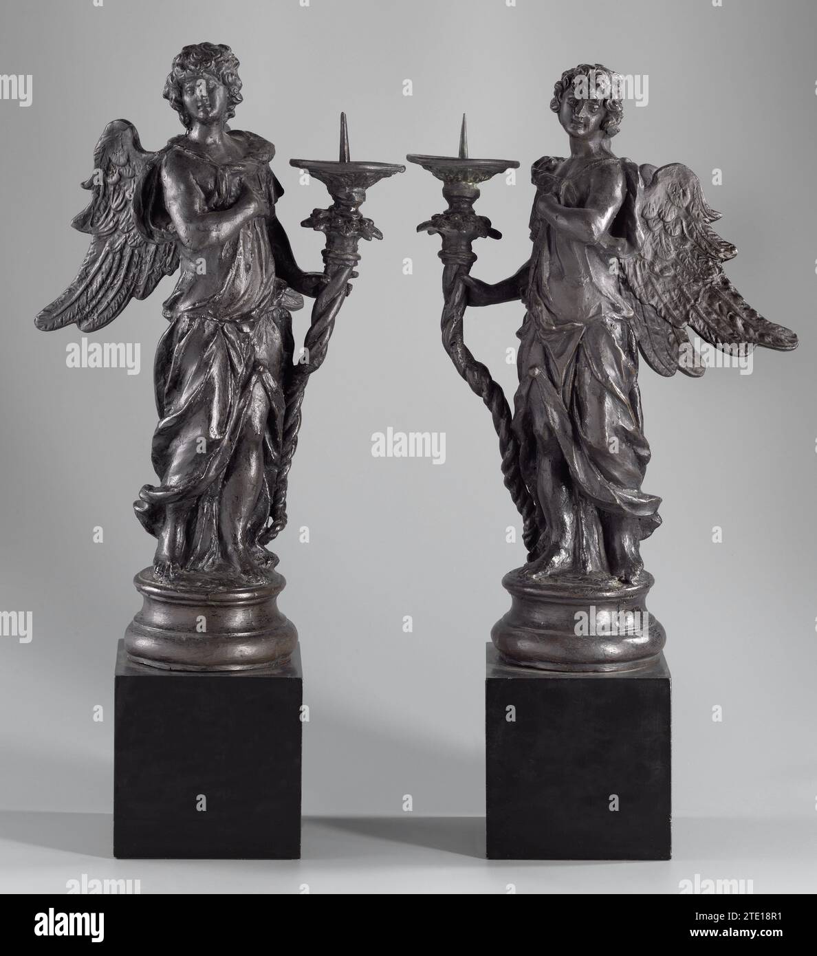 Angel with chandelier ,, 1600 - 1625 Rome bronze (metal) Rome bronze ...