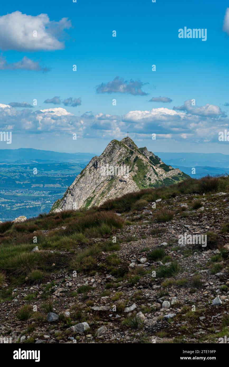 Rocky Giewont hill in Tatra mountains in Poland - view from hiking ...