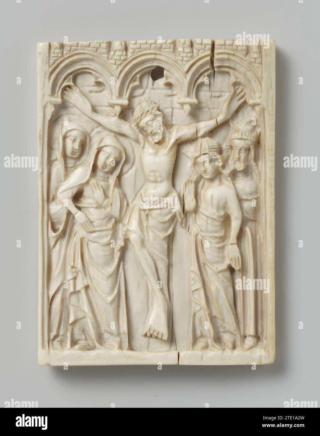 Writing Tablet with the Crucifixion with the Virgin, St John, a Jew and ...