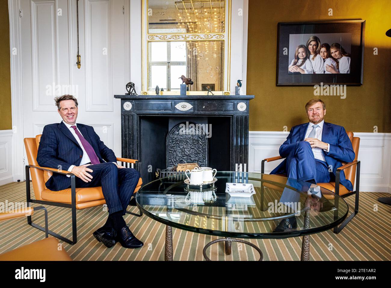 THE HAGUE - King Willem-Alexander during the swearing-in of Martin ...