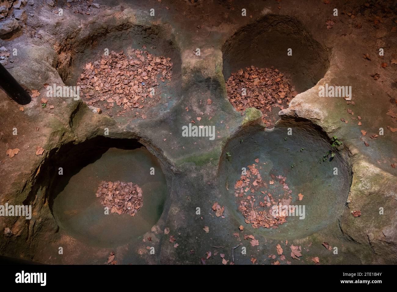 Old food silos in medieval castle for storage of cereal and leguminous ...
