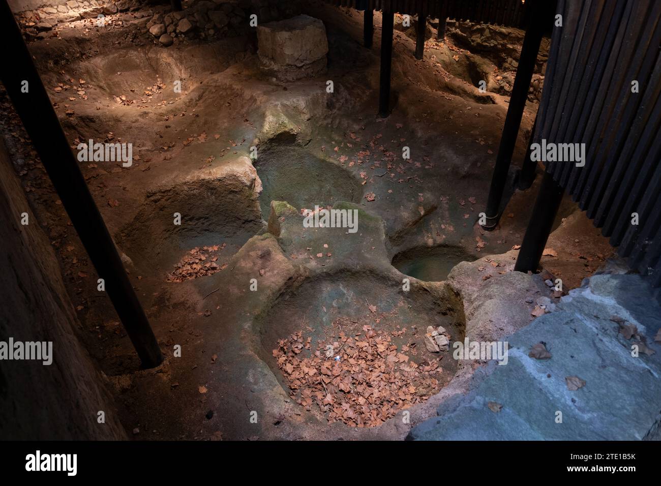 Old food silos in medieval castle for storage of cereal and leguminous ...