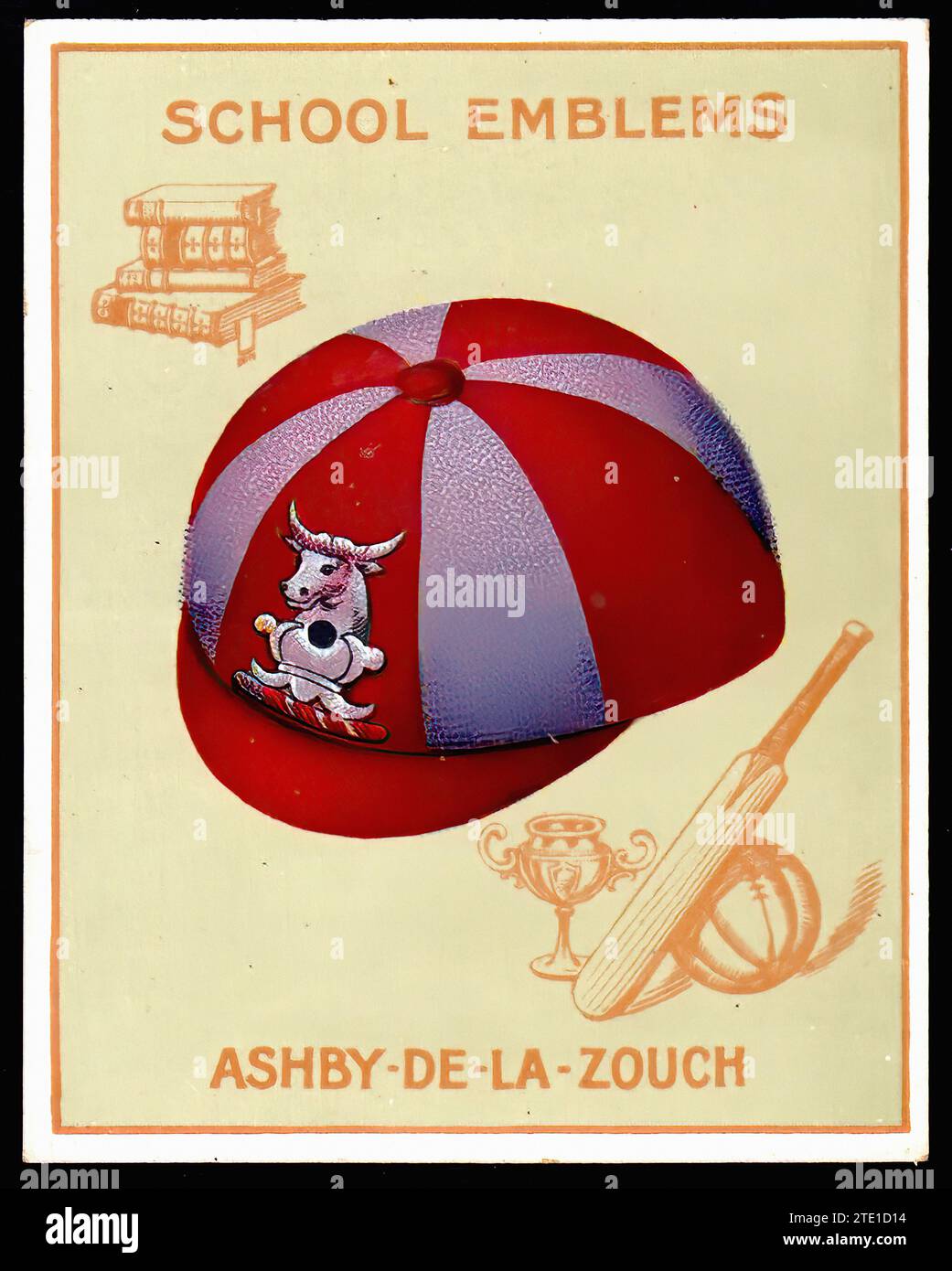 Ashby-De-La-Zouch Grammar School - Vintage Cigarette Card Illustration ...