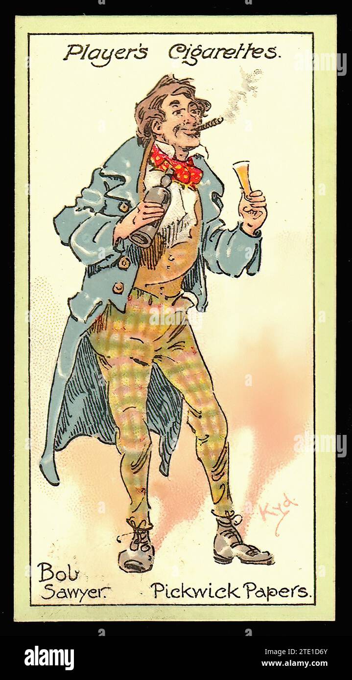 Bob Sawyer - Vintage Cigarette Card Illustration Stock Photo - Alamy