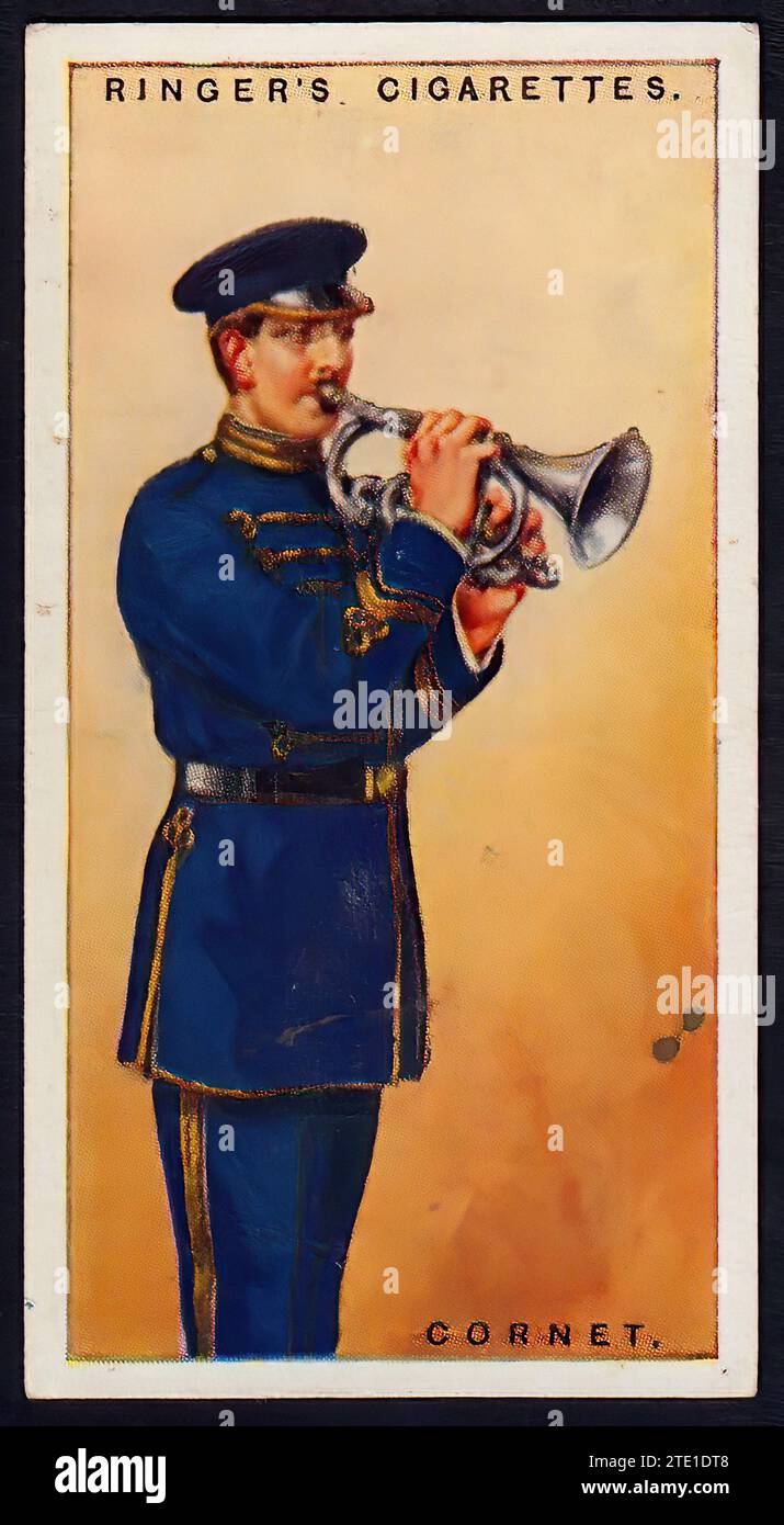 Cornet - Vintage Cigarette Card Illustration Stock Photo - Alamy
