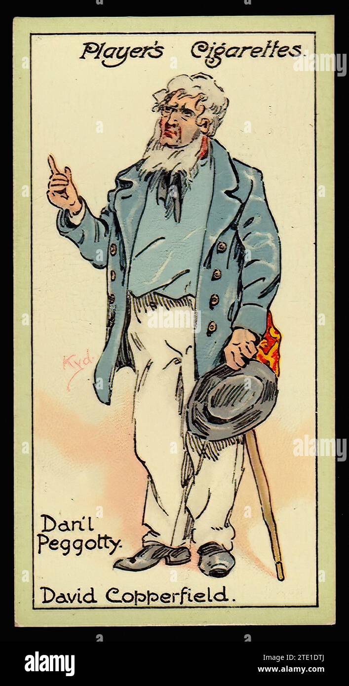 Daniel Peggotty - Vintage Cigarette Card Illustration Stock Photo - Alamy