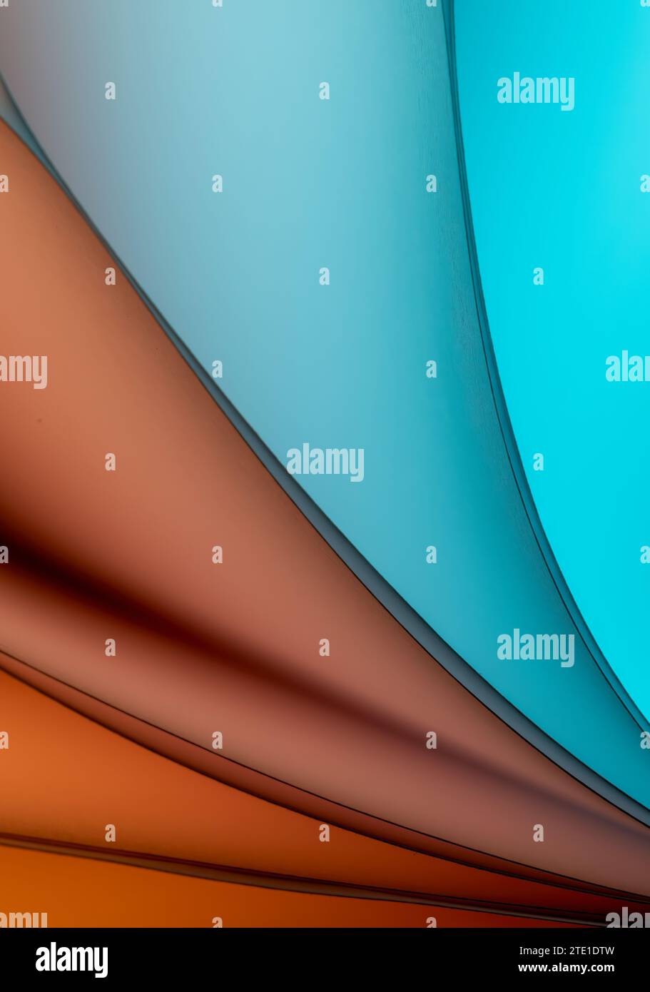 Sheets of folded paper photographed with two separate flashes and using ...