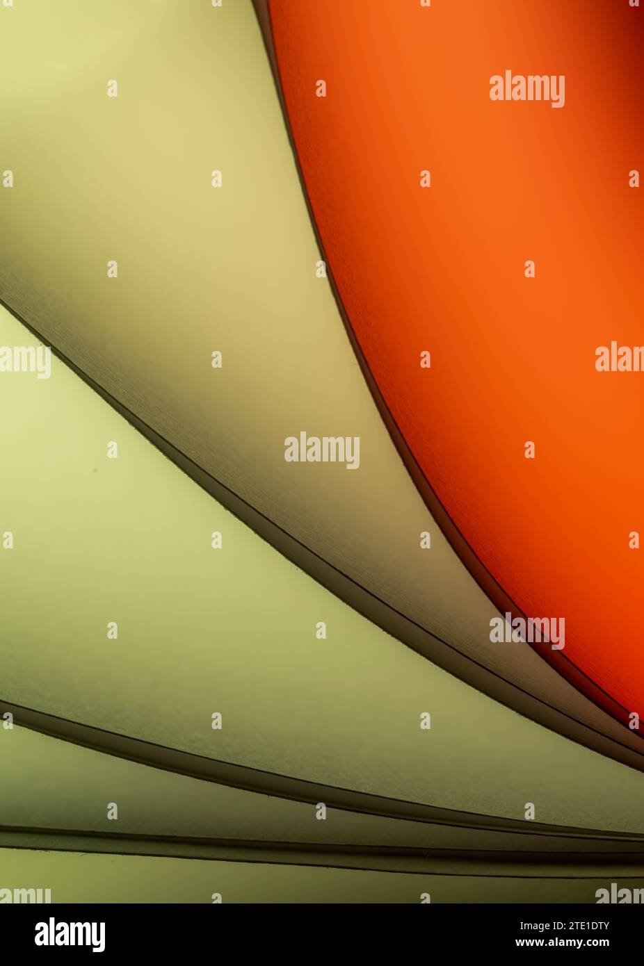 Sheets of folded paper photographed with two separate flashes and using ...