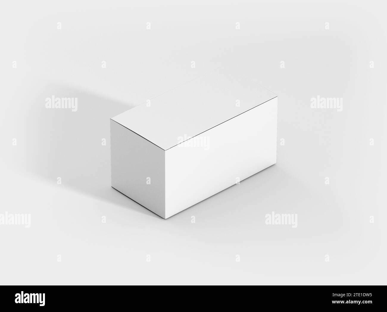 Rectangular Paper Package Box Mockup Isolated on White Background. 3D ...