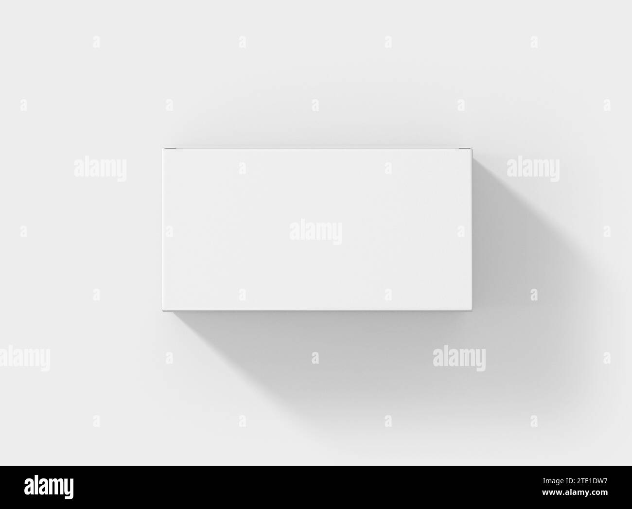 Rectangular Paper Package Box Mockup Isolated on White Background. 3D ...