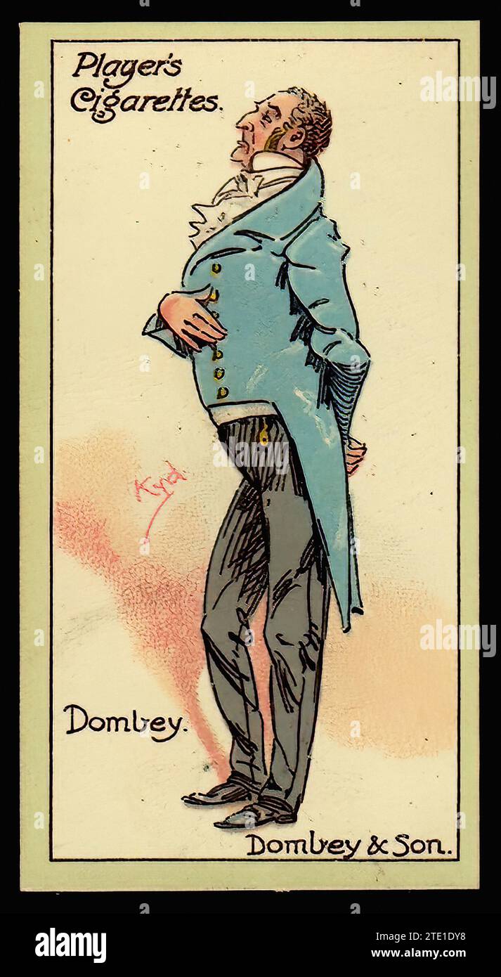 Dombey - Vintage Cigarette Card Illustration Stock Photo - Alamy