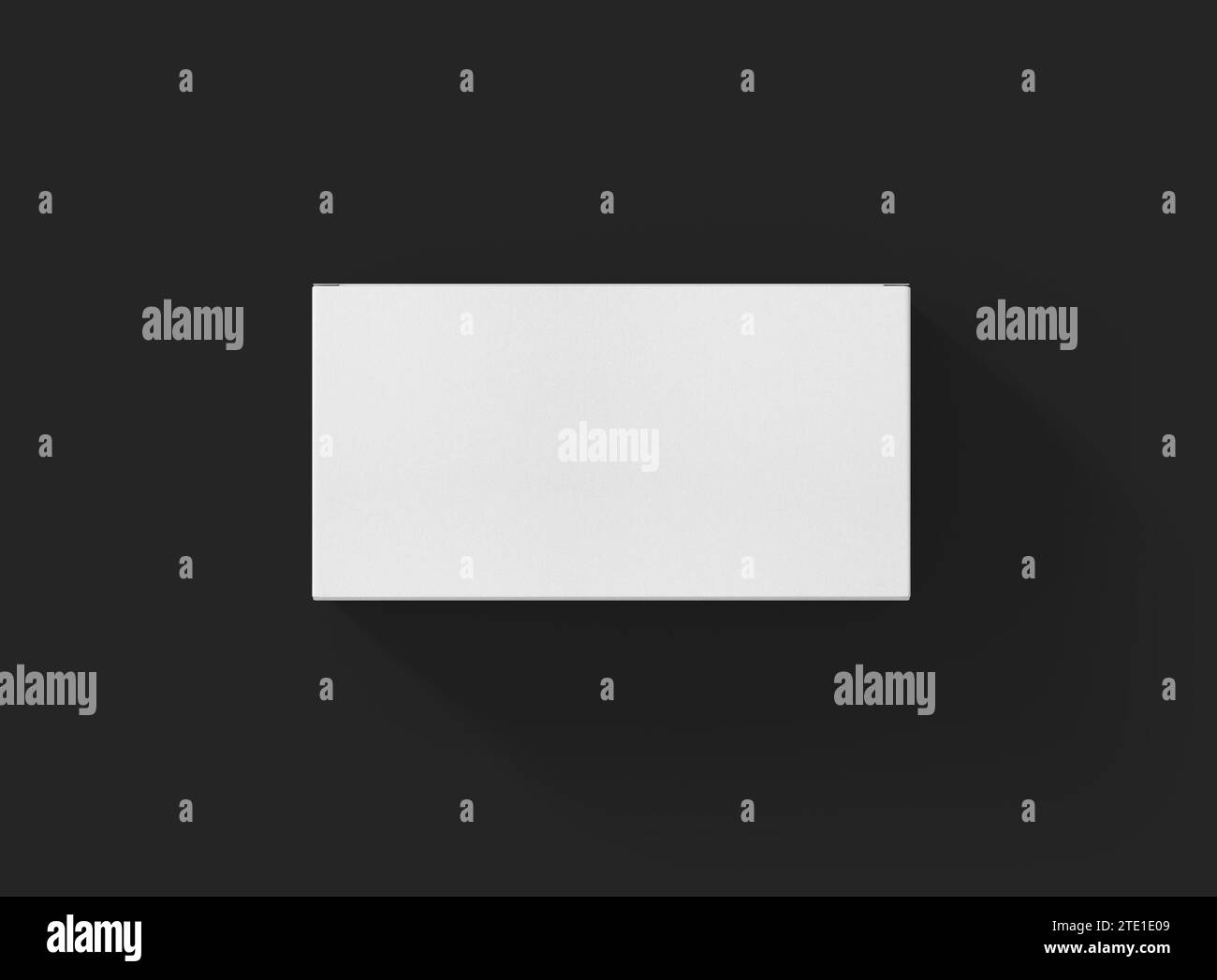 Rectangular Paper Package Box Mockup Isolated on Black Background. 3D ...