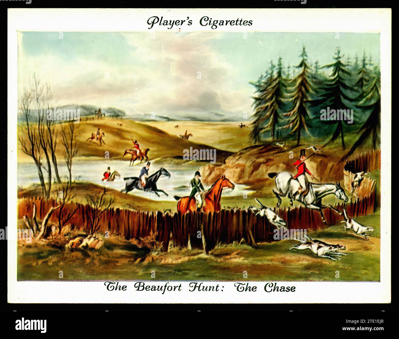 Hunting Print, The Beaufort Hunt 001 - Vintage Cigarette Card ...