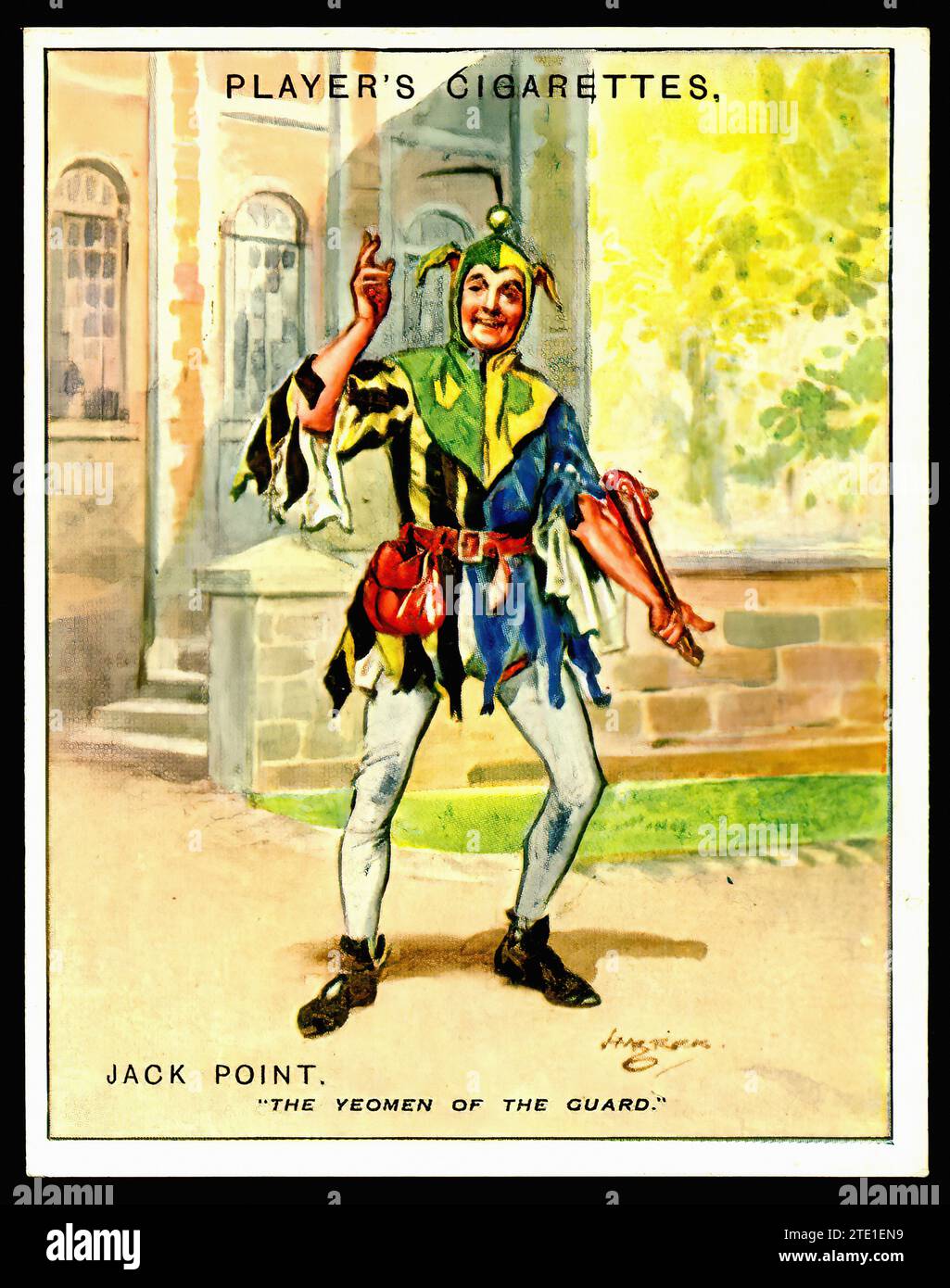 Jack Point - Vintage Cigarette Card Illustration Stock Photo - Alamy