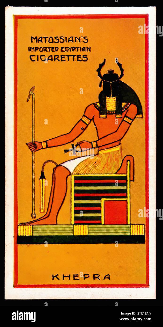 Khepra - Vintage Cigarette Card Illustration Stock Photo - Alamy