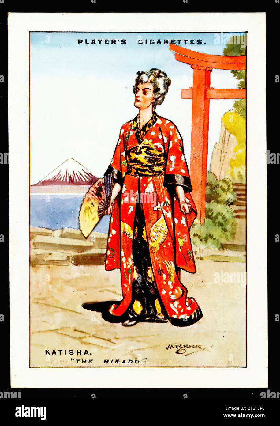 Katisha The Mikado - Vintage Cigarette Card Illustration Stock Photo ...