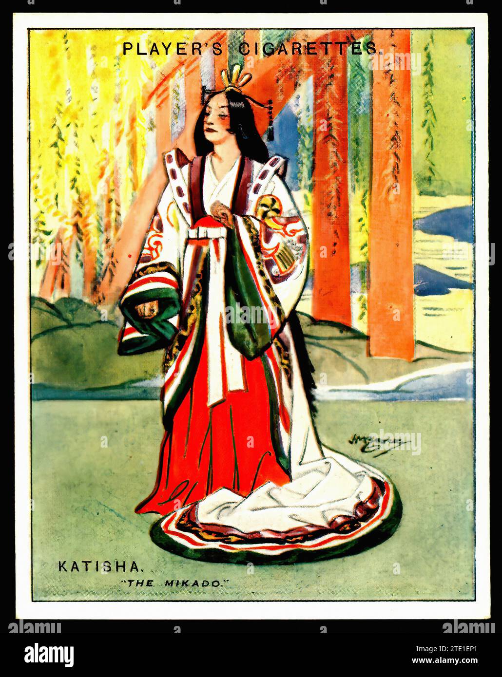 Katisha - Vintage Cigarette Card Illustration Stock Photo - Alamy