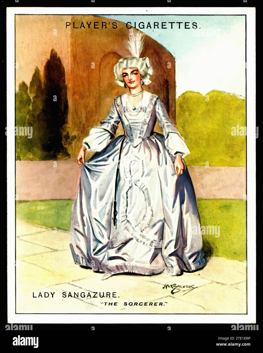 Lady Sangazure - Vintage Cigarette Card Illustration Stock Photo - Alamy