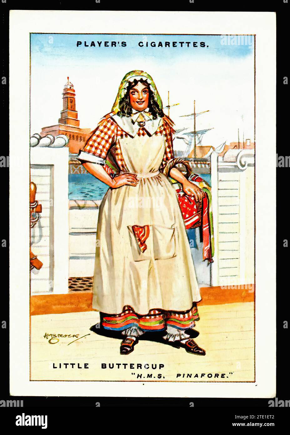 Little Buttercup HMS Pinafore - Vintage Cigarette Card Illustration ...
