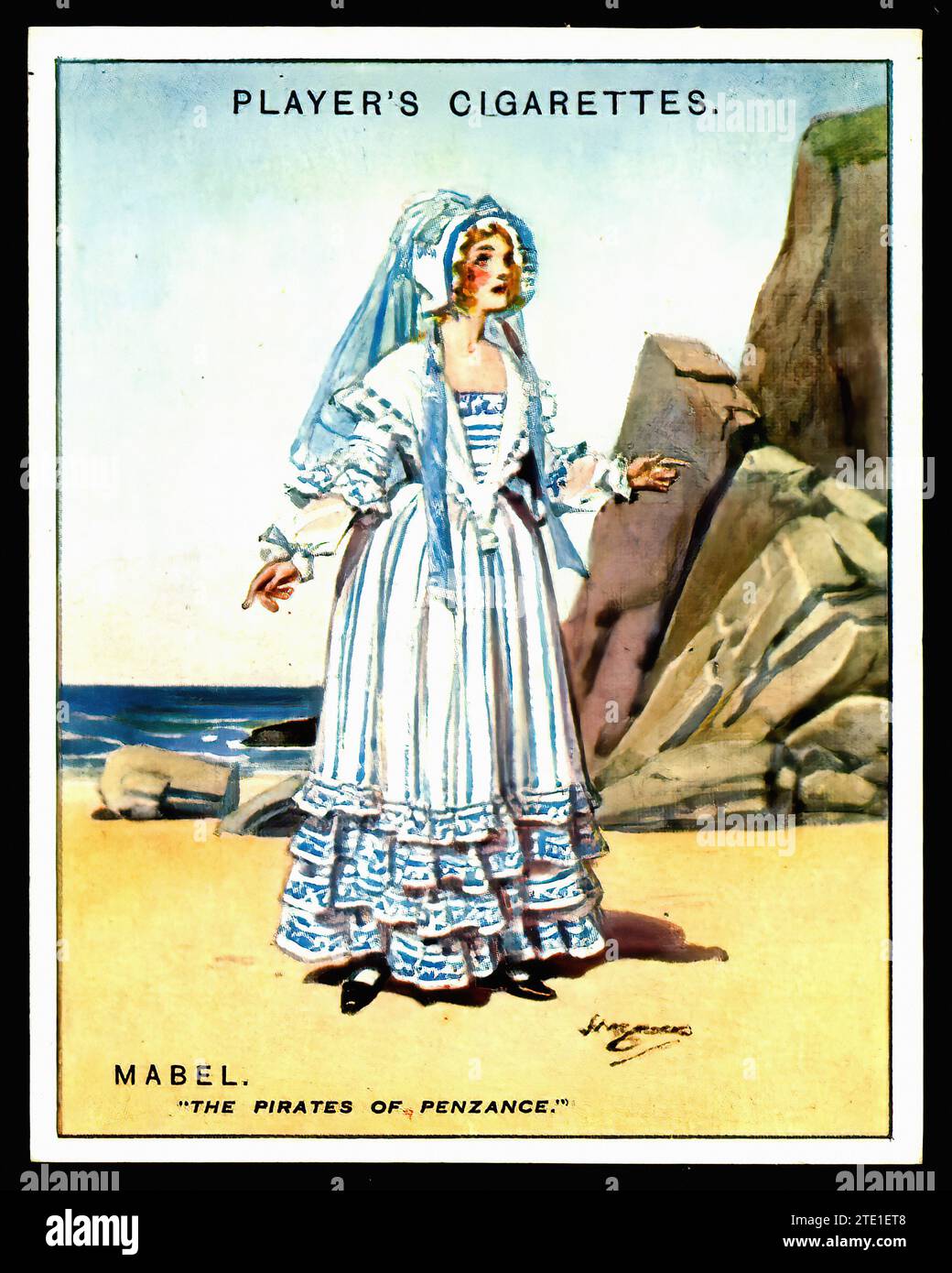 Mabel - Vintage Cigarette Card Illustration Stock Photo - Alamy