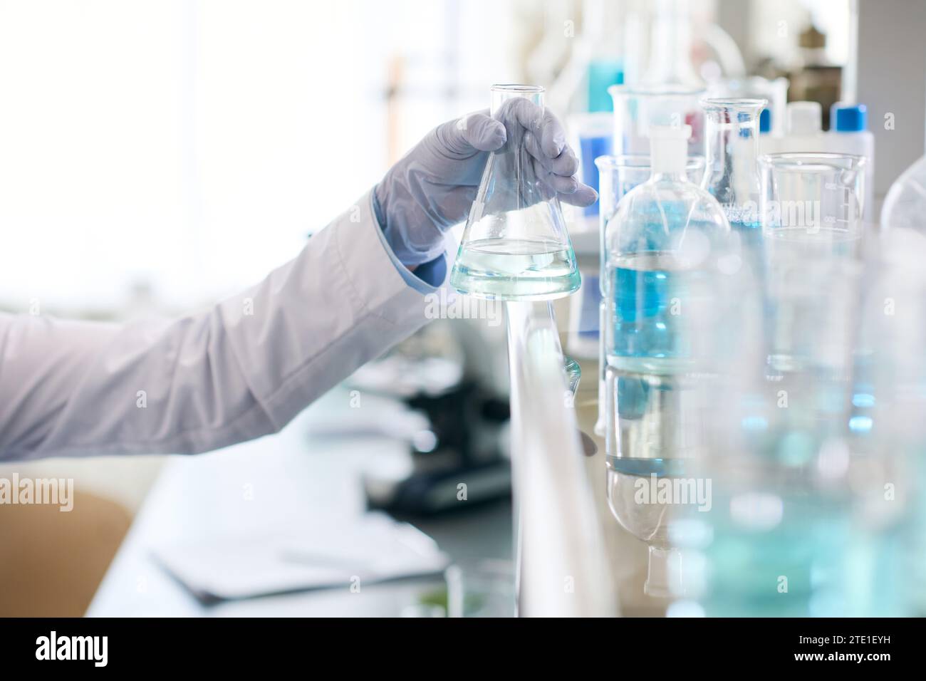 Medical Laboratory Scientist with Flask in Hand Stock Photo - Alamy