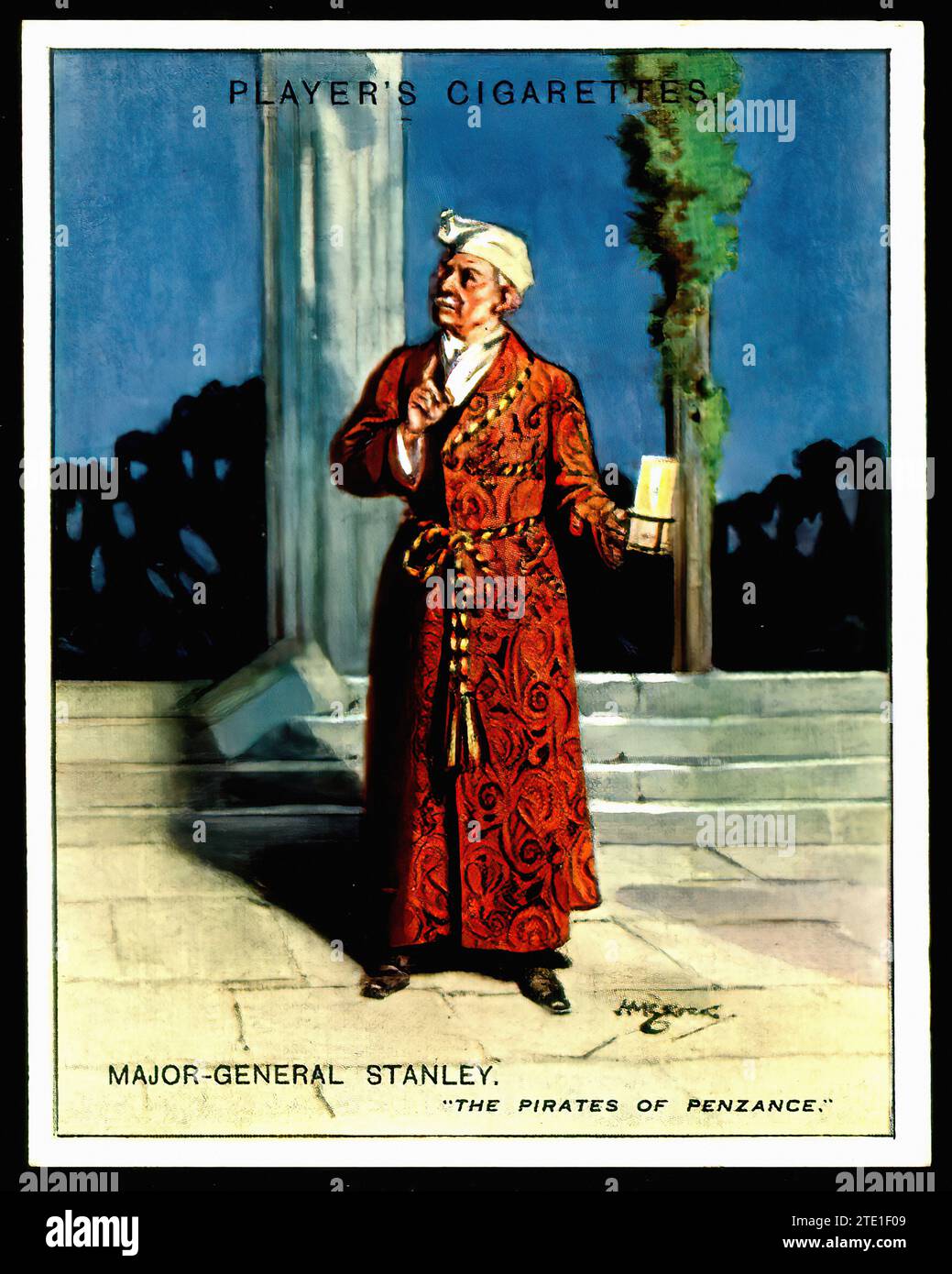 Major General Stanley - Vintage Cigarette Card Illustration Stock Photo ...