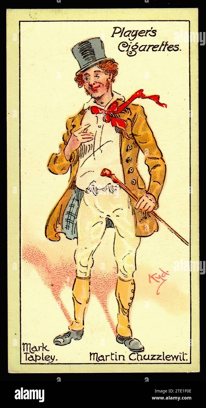 Mark Tapley - Vintage Cigarette Card Illustration Stock Photo - Alamy
