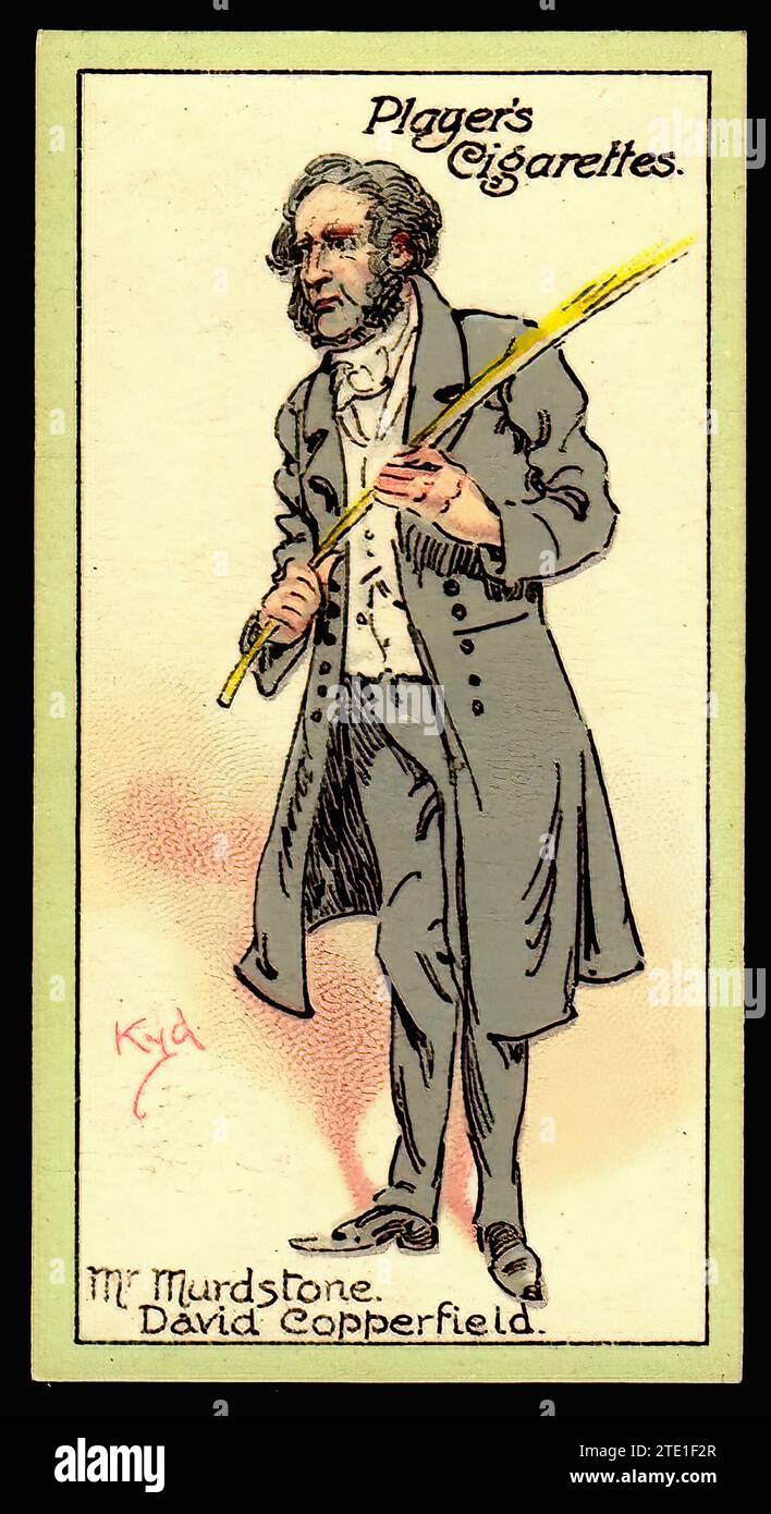 Mr Murdstone - Vintage Cigarette Card Illustration Stock Photo - Alamy